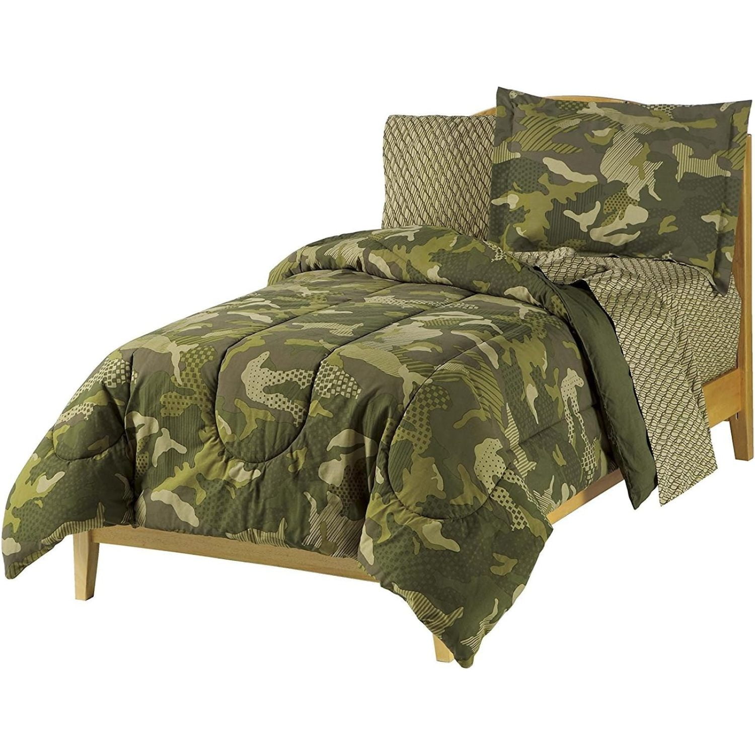 Dream Factory Boys Army Green Desert Camo Comforter Set, Multi, Twin ...