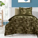Dream Factory Twin 5-Piece Camo Comforter Set, Bed-in-a-Bag, Cotton ...