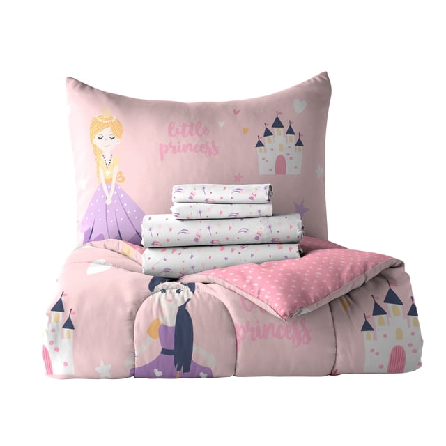 Dream Factory Rainbow Little Princess Full Bed-in-a-Bag, Pink ...
