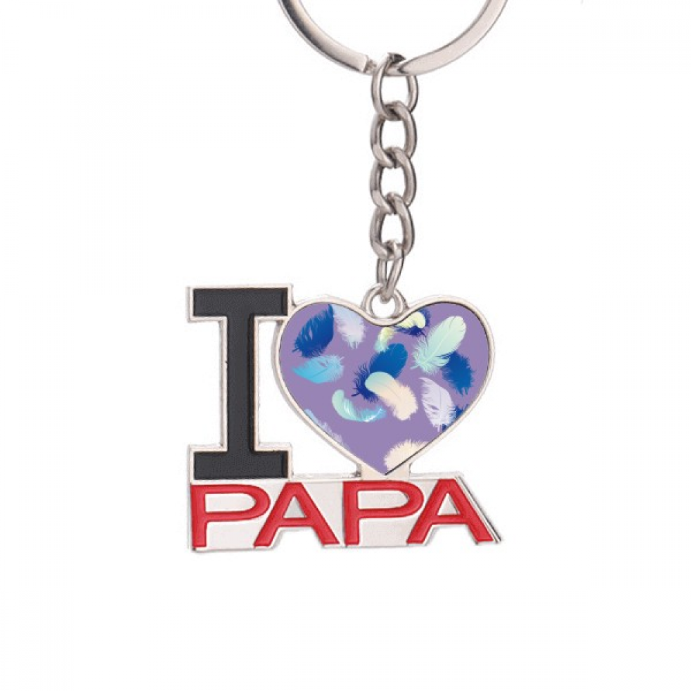 Dream Feather Relax Art Deco Fashion Keychain Metal Keyring Holder Love ...