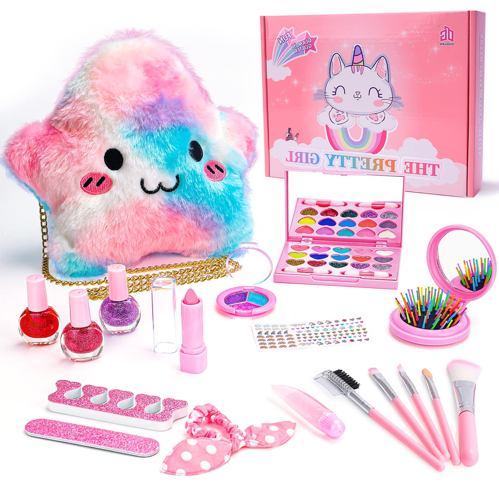 Dream Fun Kids Makeup Kit for Girl, Fake Makeup Set for 4 5 6 7 8 9 ...