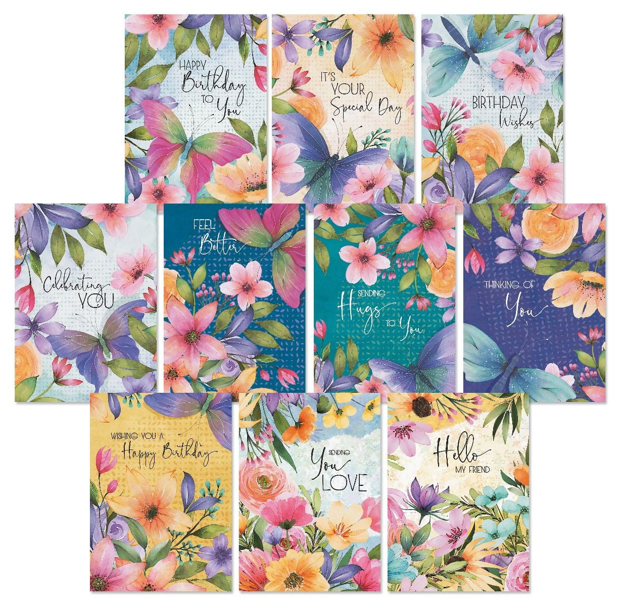 Dream Garden All Occasion Greeting Cards Value Pack - Set of 20 (10 ...
