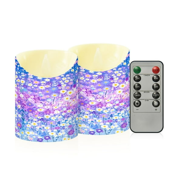 Dream Garden Flameless Candles 2 PCS with Remote Realistic Moving Flame ...