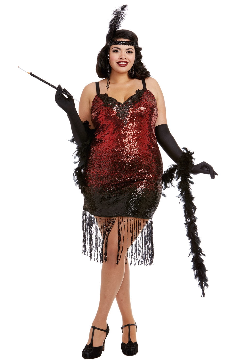 Adults Women's Roaring 20s Red Roxy's Revenge Costume 2XL 20-22 ...