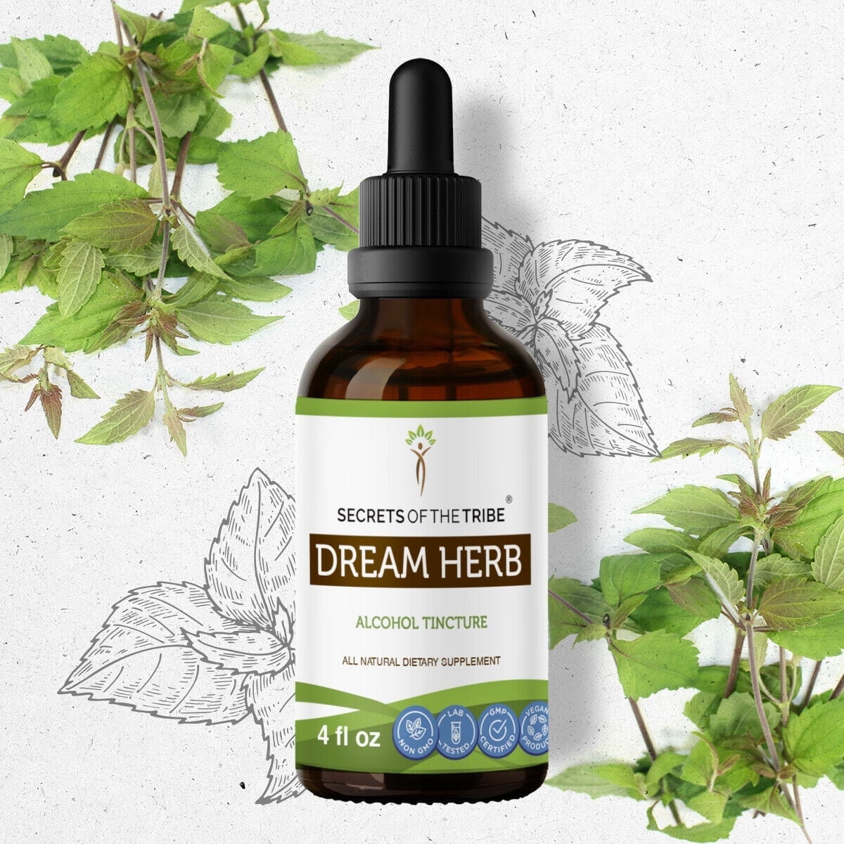 Secrets Of The Tribe Dream Herb Tincture Dietary Supplement, Natural ...