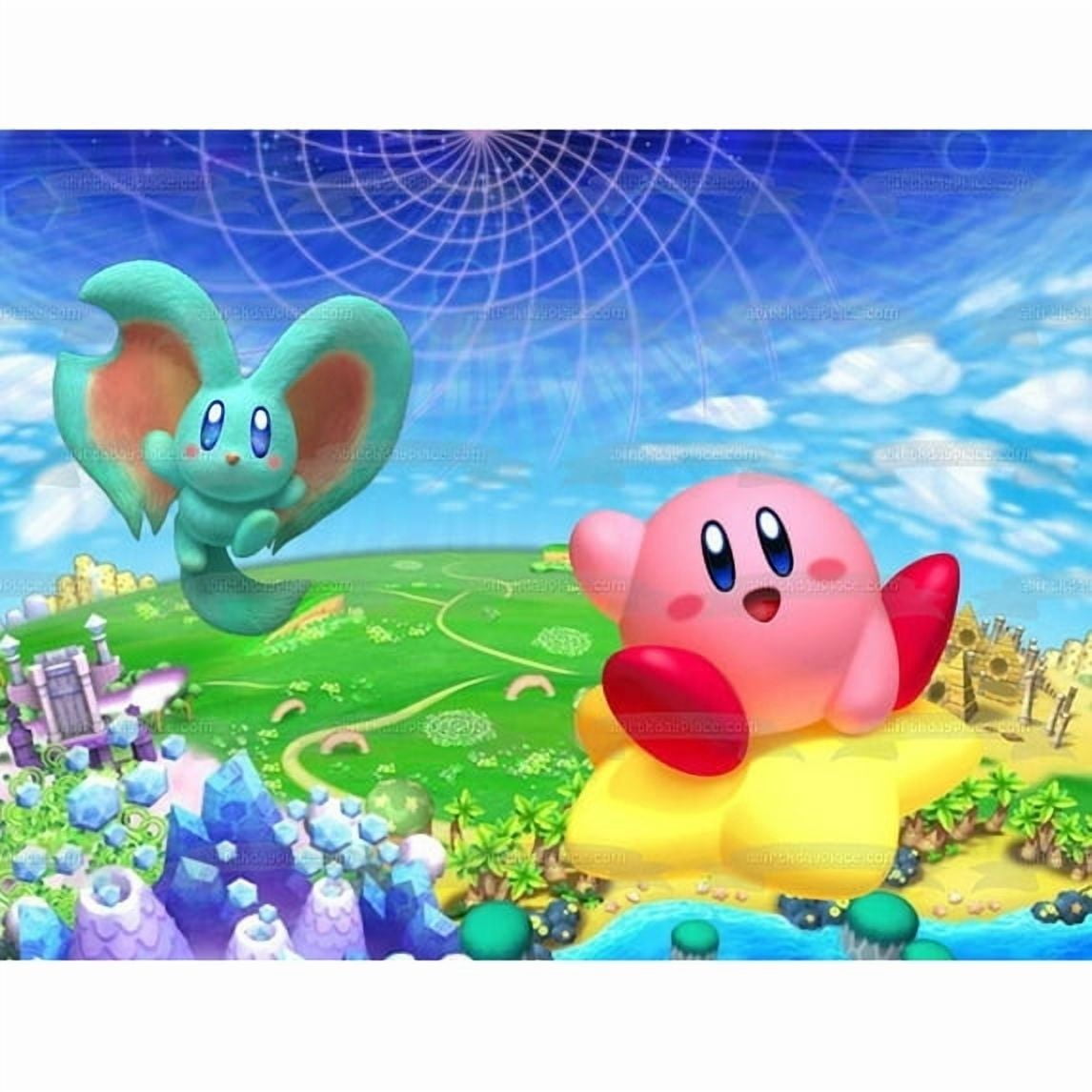 Dream Land Kirby's Happy Birthday Edible Image Cake Topper For Half ...
