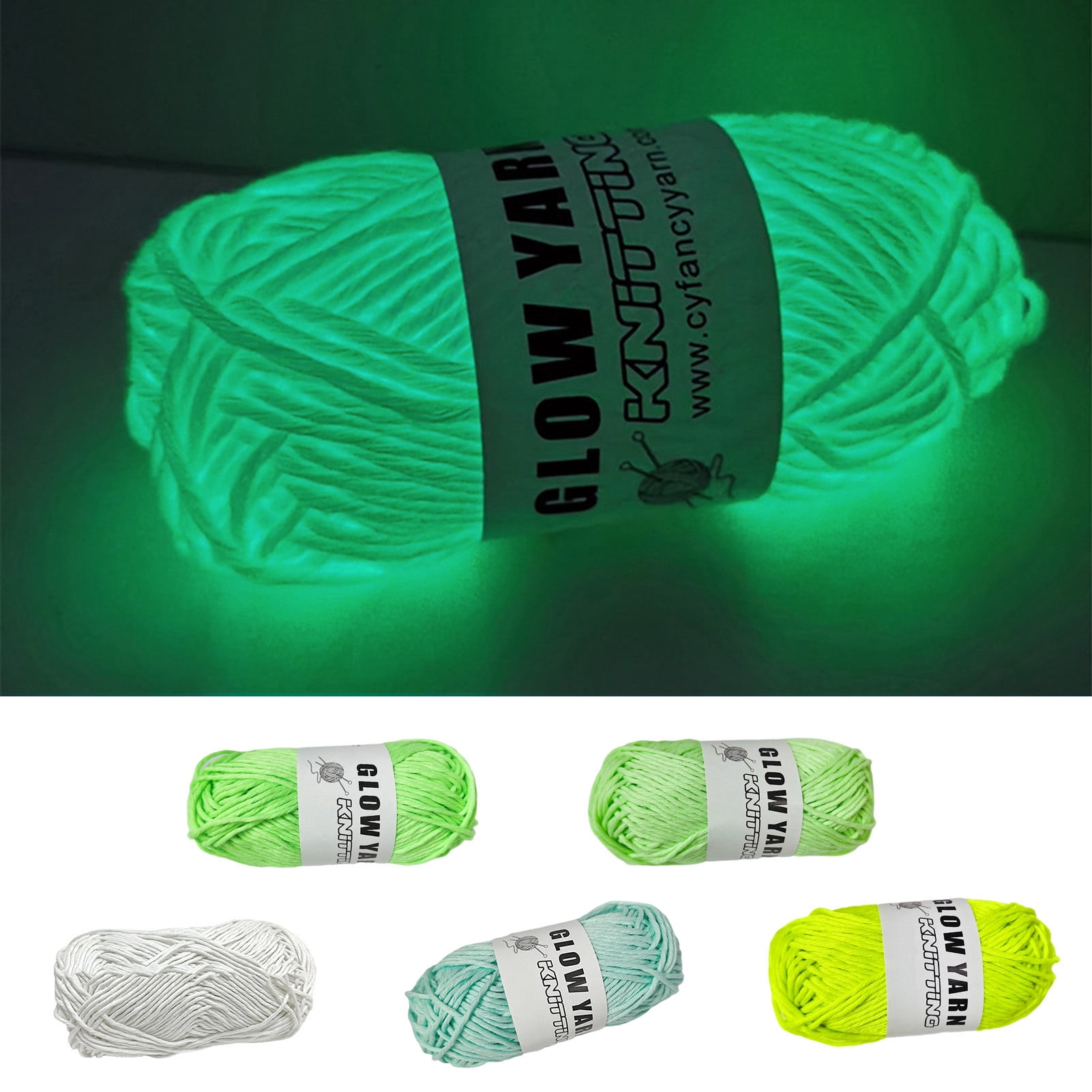 Dream Lifestyle Glow in The Dark Knitting Yarn, Soft, Anti-fade, Multi ...
