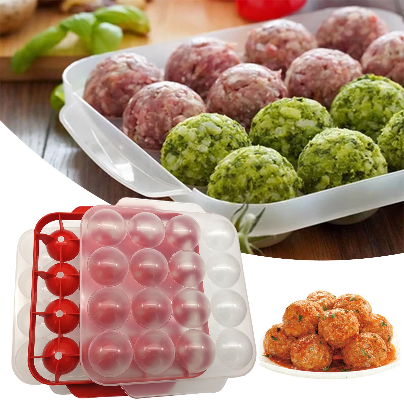 Dream Lifestyle 1 Set Plastic Meatball Mold, Non-Stick Homemade Stuffed ...