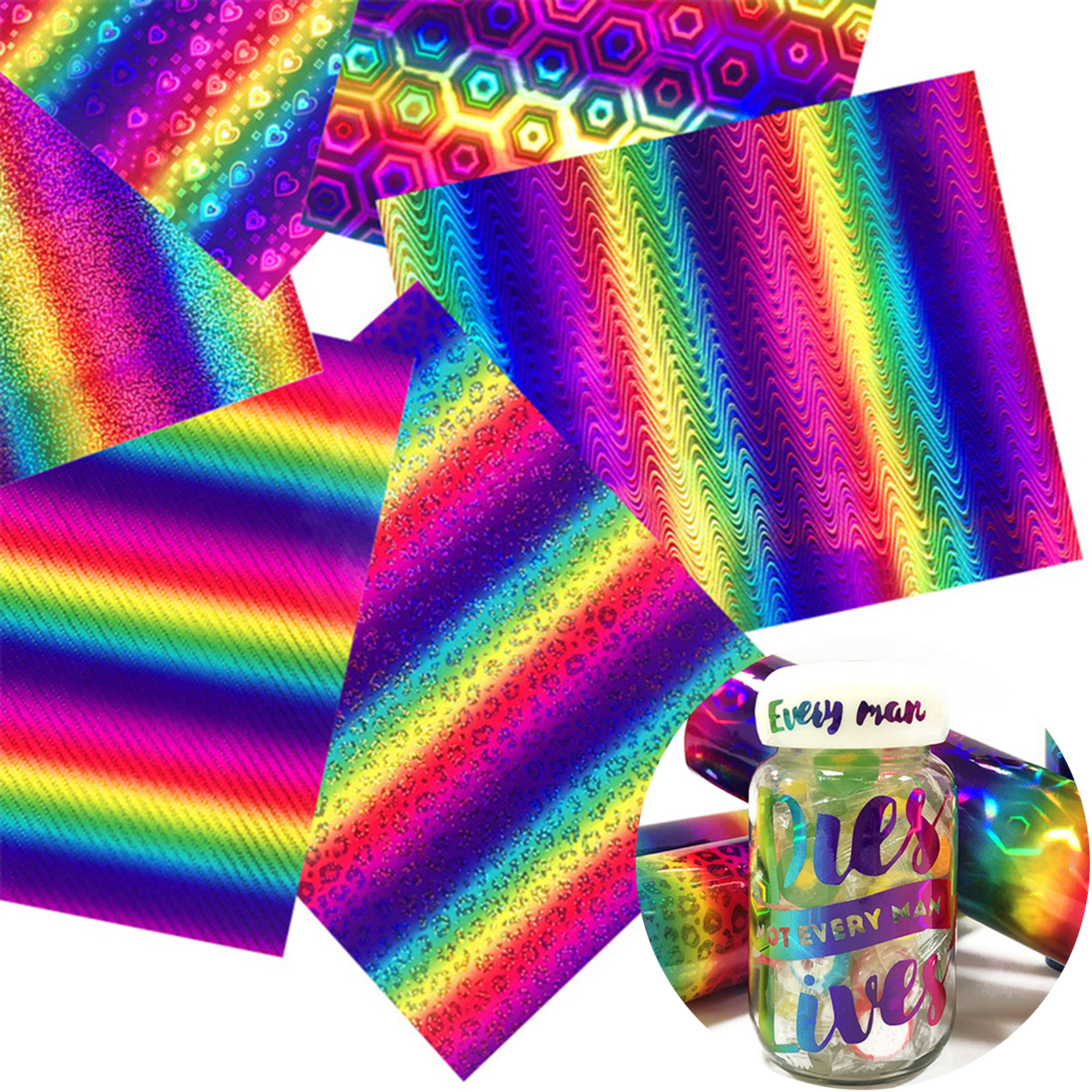 Dream Lifestyle 4 PCS Sparkle Glitter Vinyl Self Adhesive Gradient ...