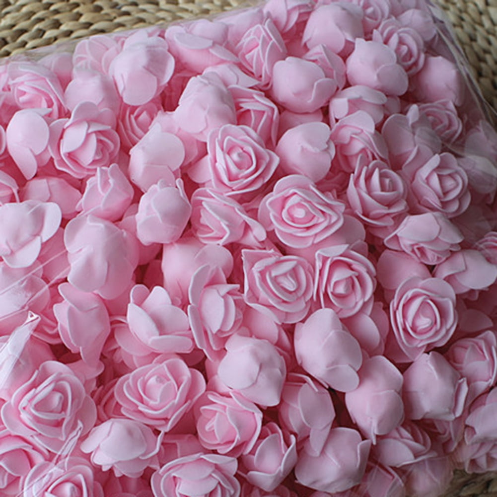 Dream Lifestyle 500 Pcs Stemless Artificial Rose Flower Heads,Mini Foam ...