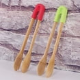Dream Lifestyle Bamboo Toaster Food Clip Silicone Handle Vegetable ...