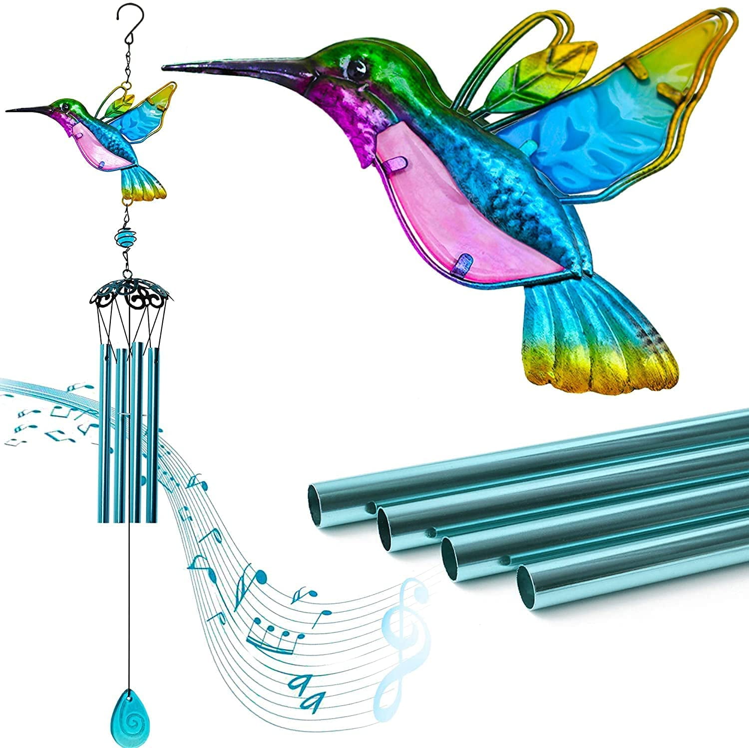 Dream Lifestyle Hummingbird Wind Chimes,Wind Chimes Outdoor/Indoor ...