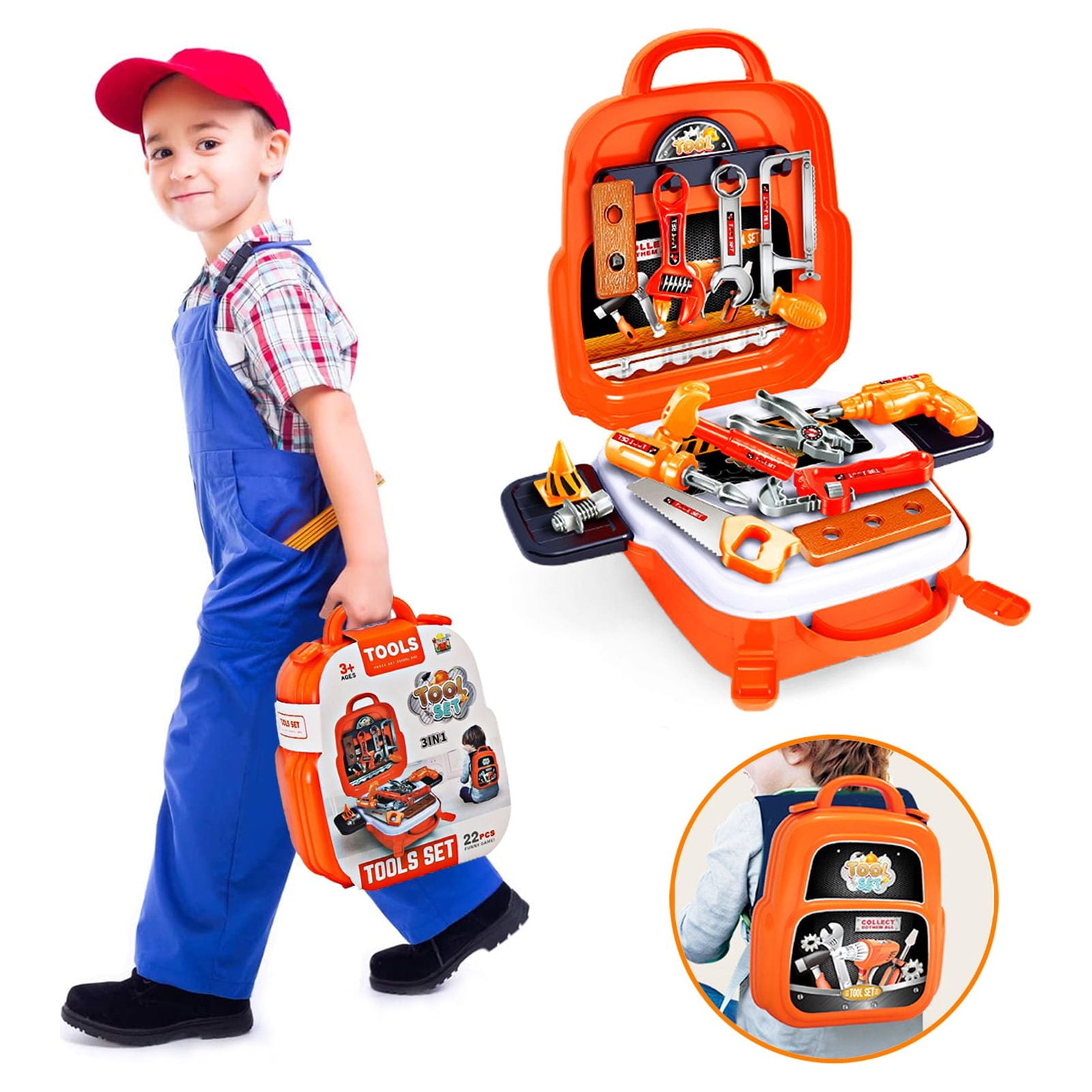 Dream Lifestyle Kids' Workbench - 22 PCS Tool Set with Power Drill ...