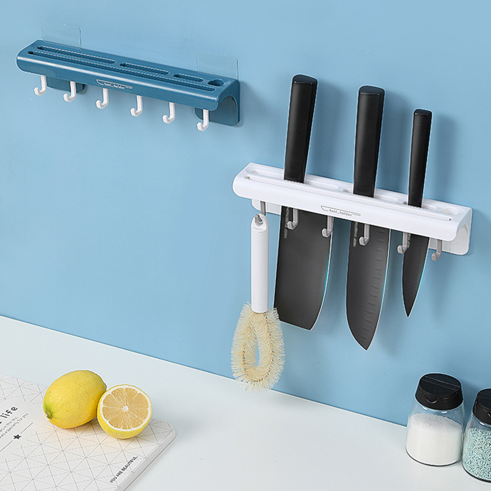 Dream Lifestyle Kitchen Storage Rack, Wall Mounted Knife Holder Kitchen ...