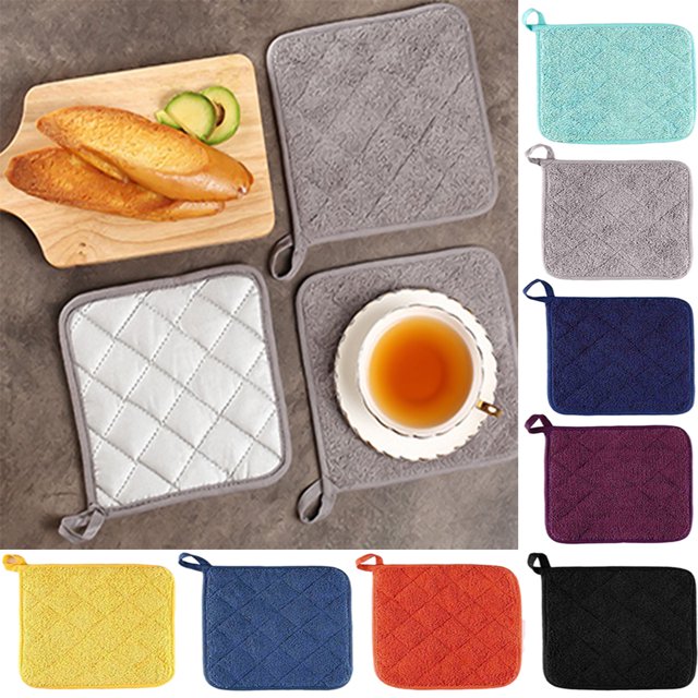 Dream Lifestyle More Thicken 100% Pure Cotton Pot Holders, Cotton Made ...