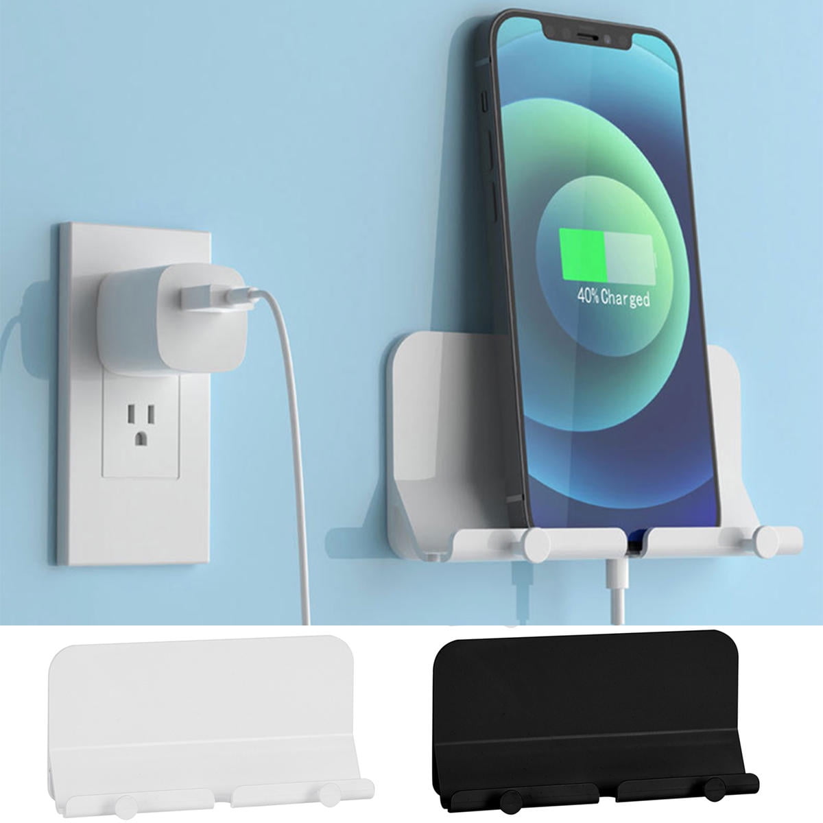 Dream Lifestyle Wall Phone Holder,Wall Mount Phone Holder with Hooks ...