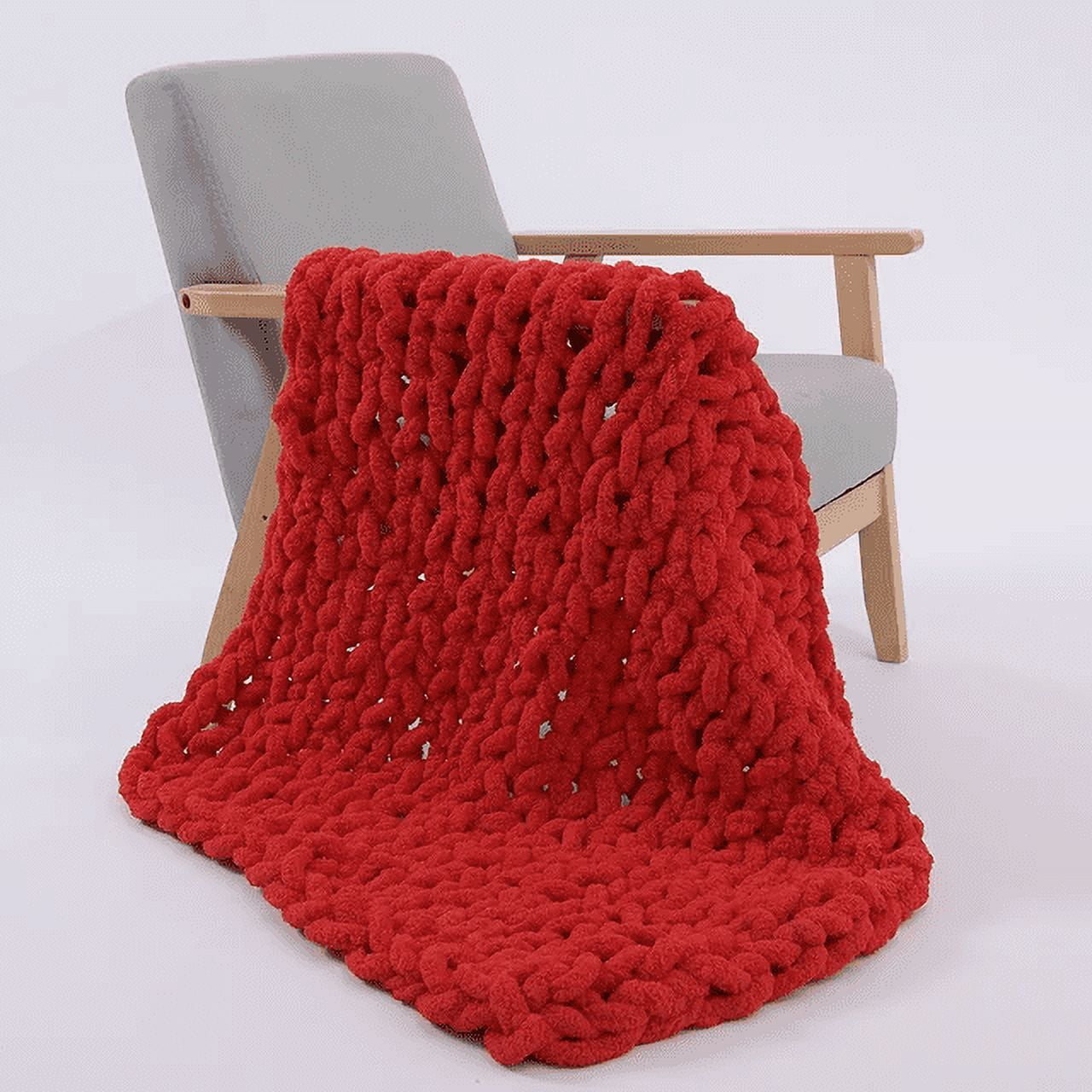 Dream Lifestyle Wine Red Chenille Knit Throw, 19.69” x 19.69” - Walmart.com