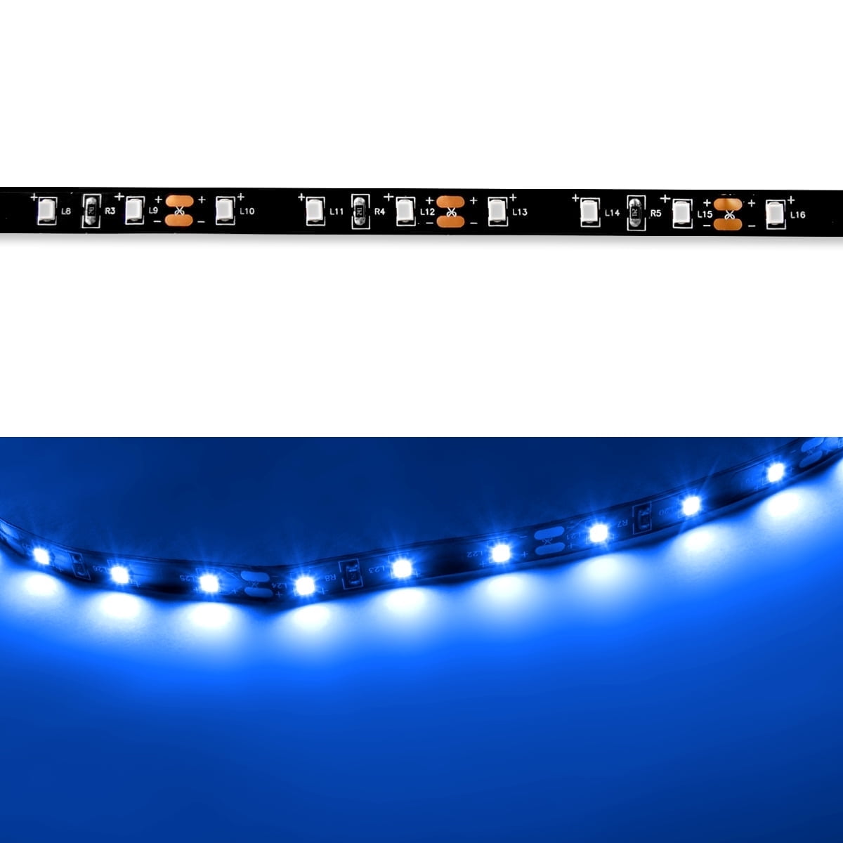 Dream Lighting 132" Blue LED Strip Lights,12V Flexible 2835 SMD,for RV ...