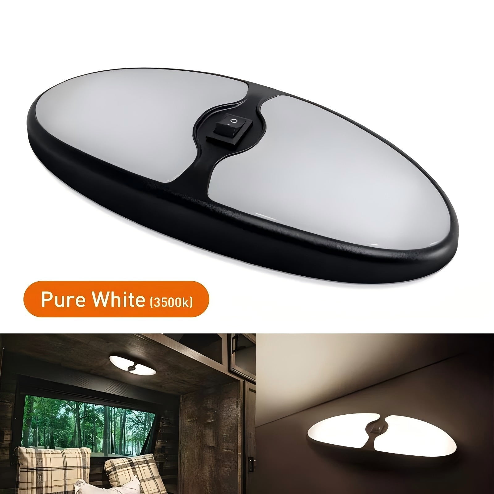 Dream Lighting 9inch LED Ceiling Dome Light, 12Volts, RV Camper Trailer ...