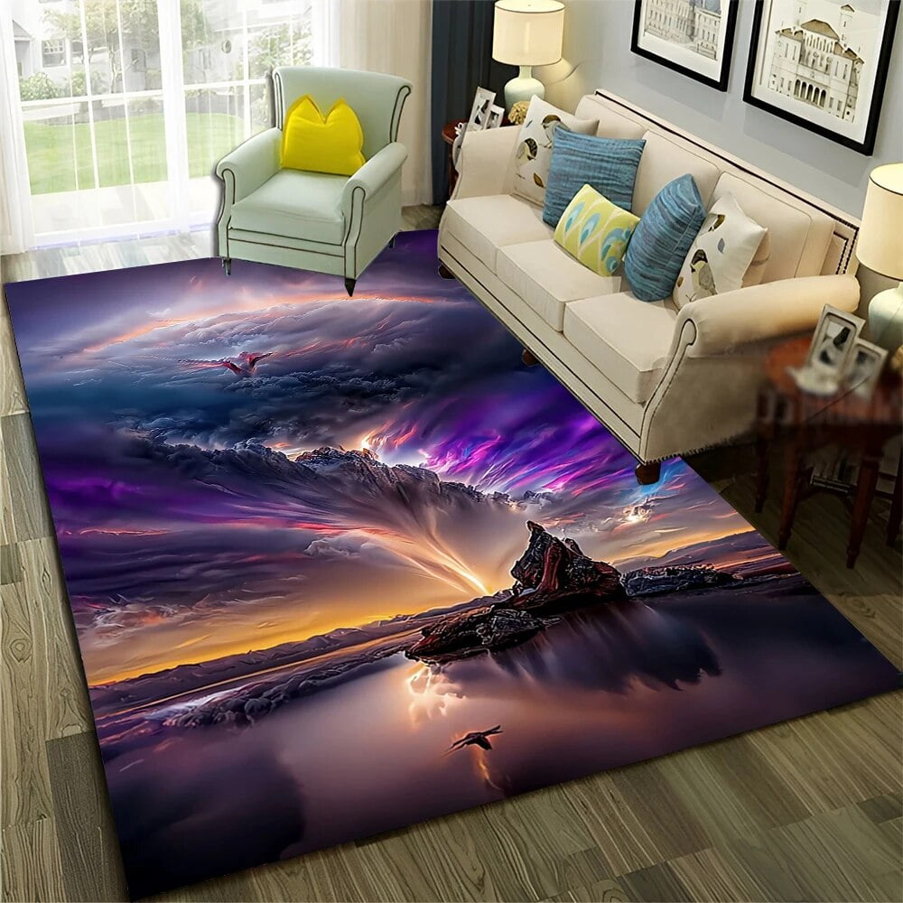 Dream Natural Tornado Cloud Twister Carpet Rug for Home Living Room ...