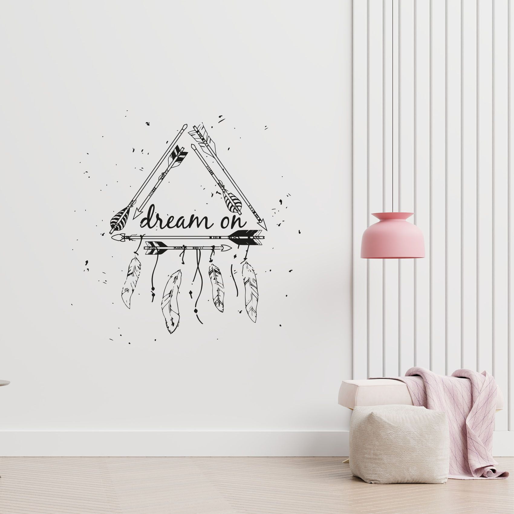 Dream On Dream Catcher Boho Arch Abstract Modern Bohemian Accent Wall ...