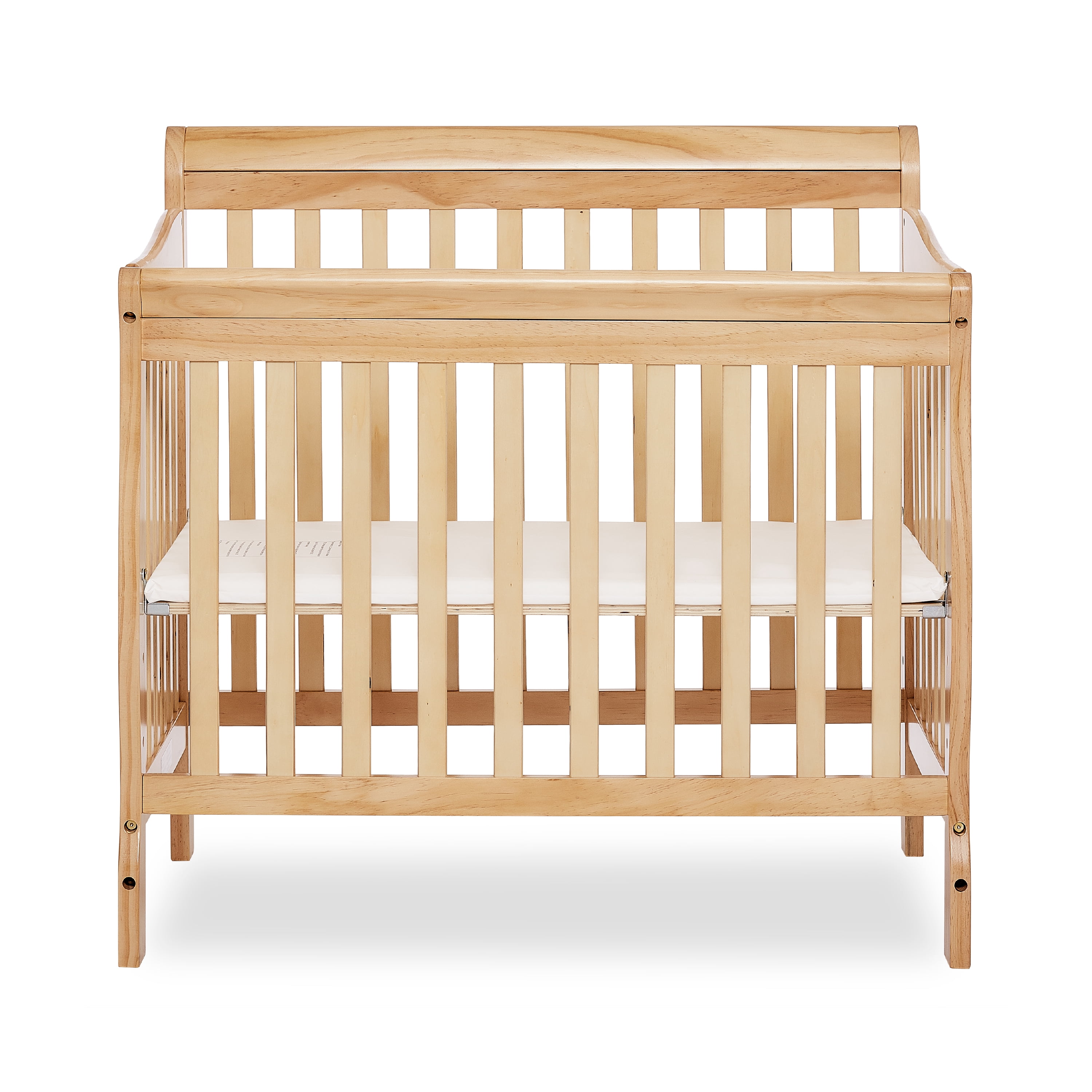 Dream On Me Aden 4-in-1 Convertible Mini Crib In Natural, Greenguard ...