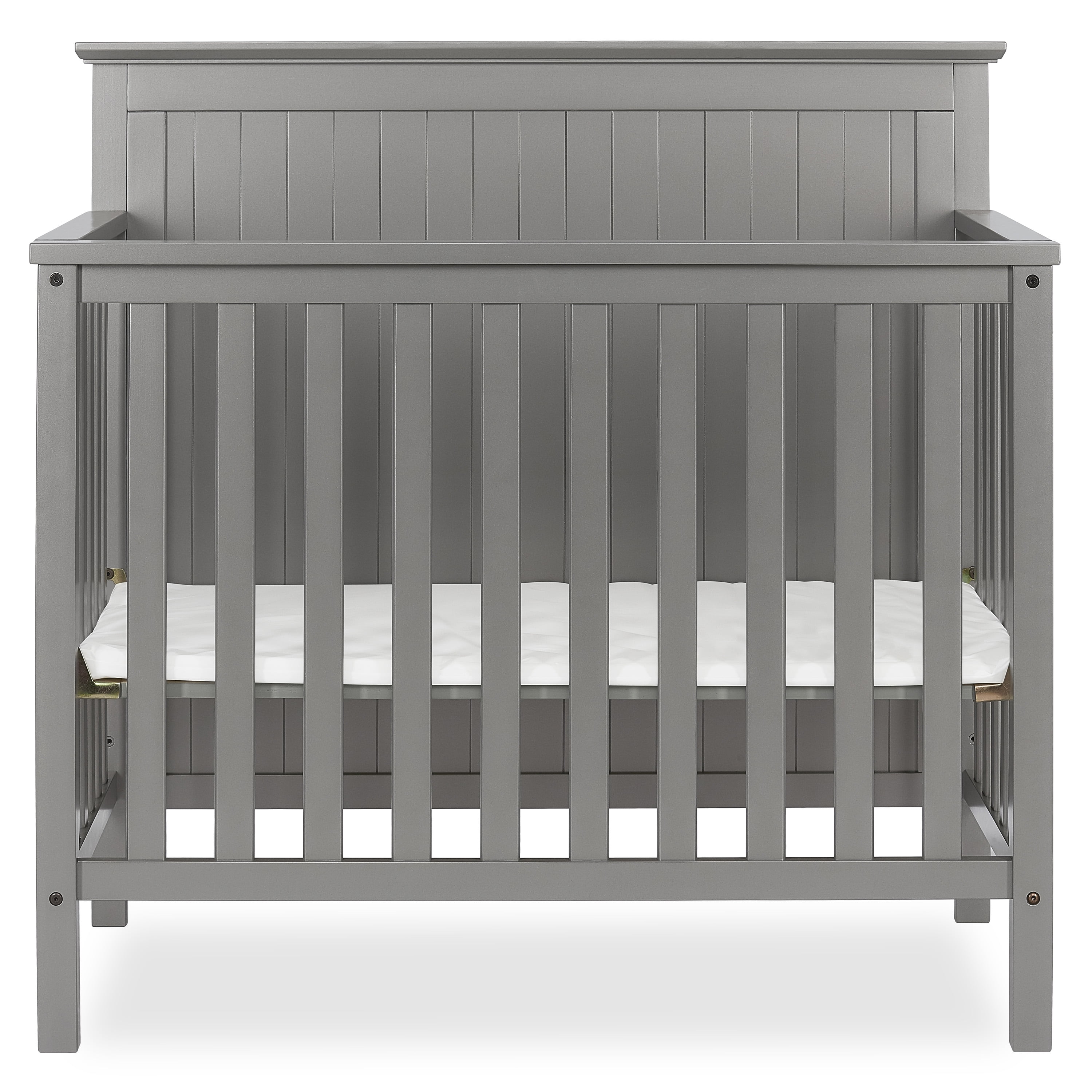 Dream On Me Ava 4-in-1 Convertible Mini Crib, Steel Grey - Walmart.com