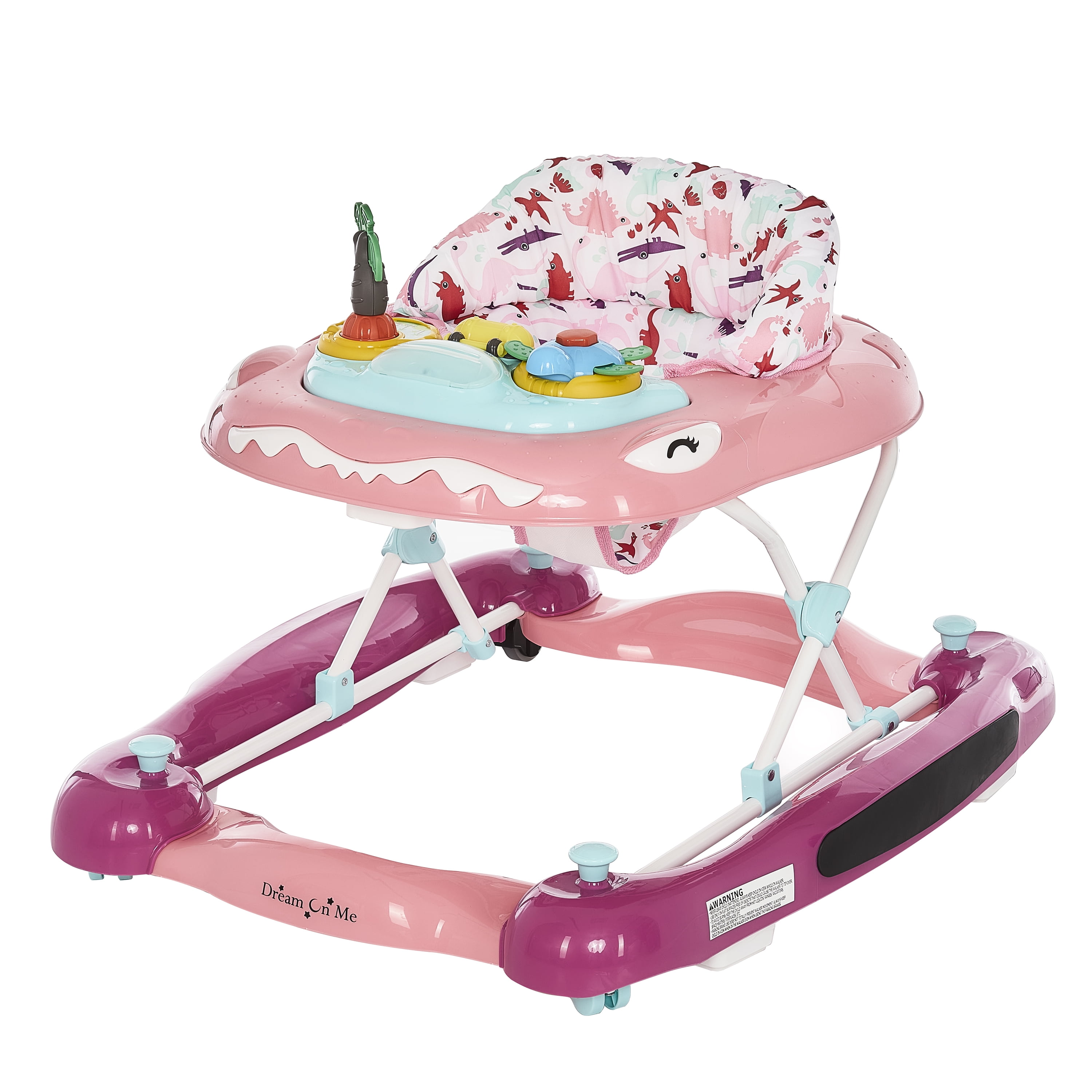 Dream On Me Baby Steps Activity Walker, Easy to Fold Baby Walker, Pink ...
