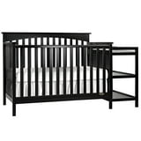 Dream On Me Chloe Baby 5-in-1 Convertible Crib with Changer, Black ...