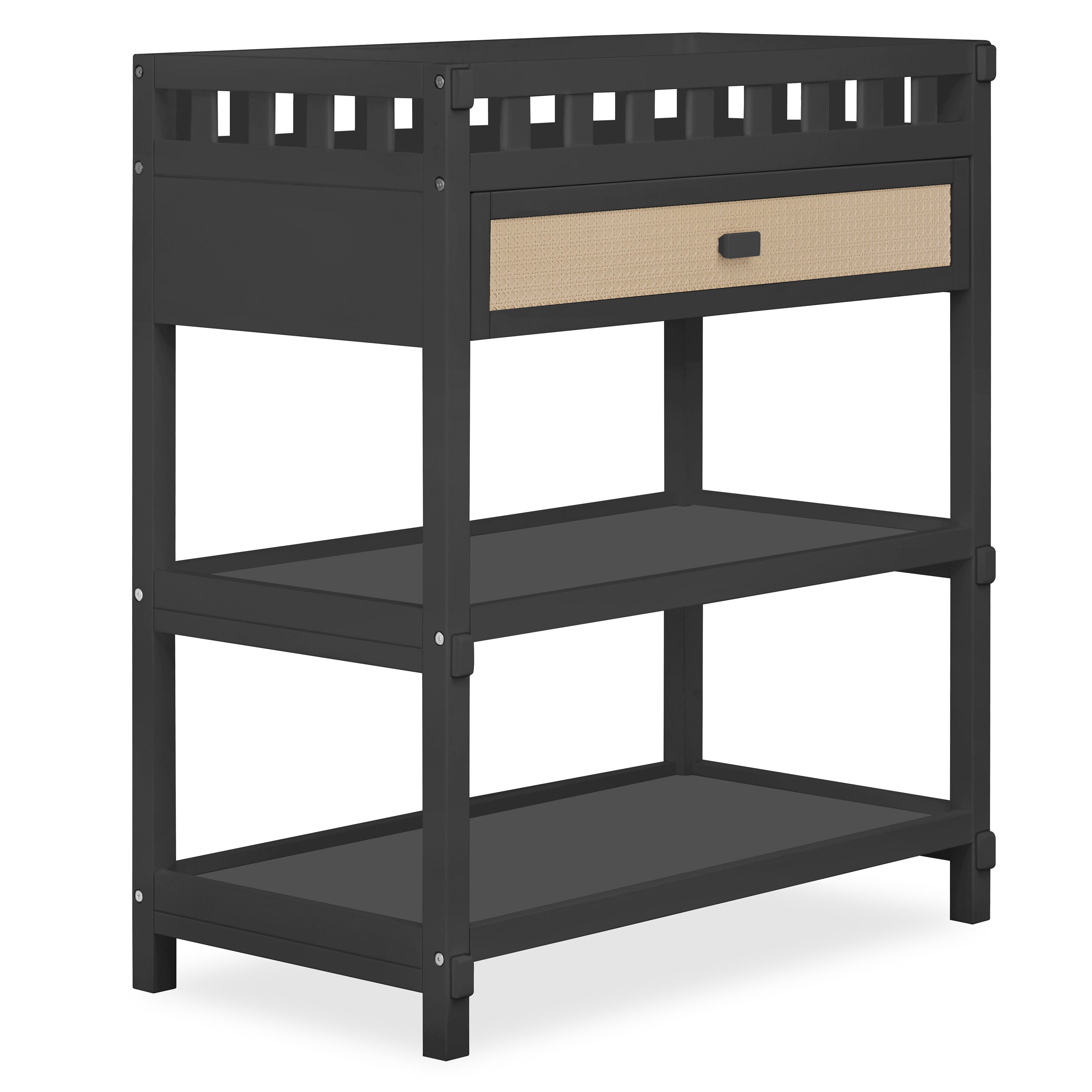 Dream On Me Doula Changing Table in Matte Black, JPMA certified, with ...