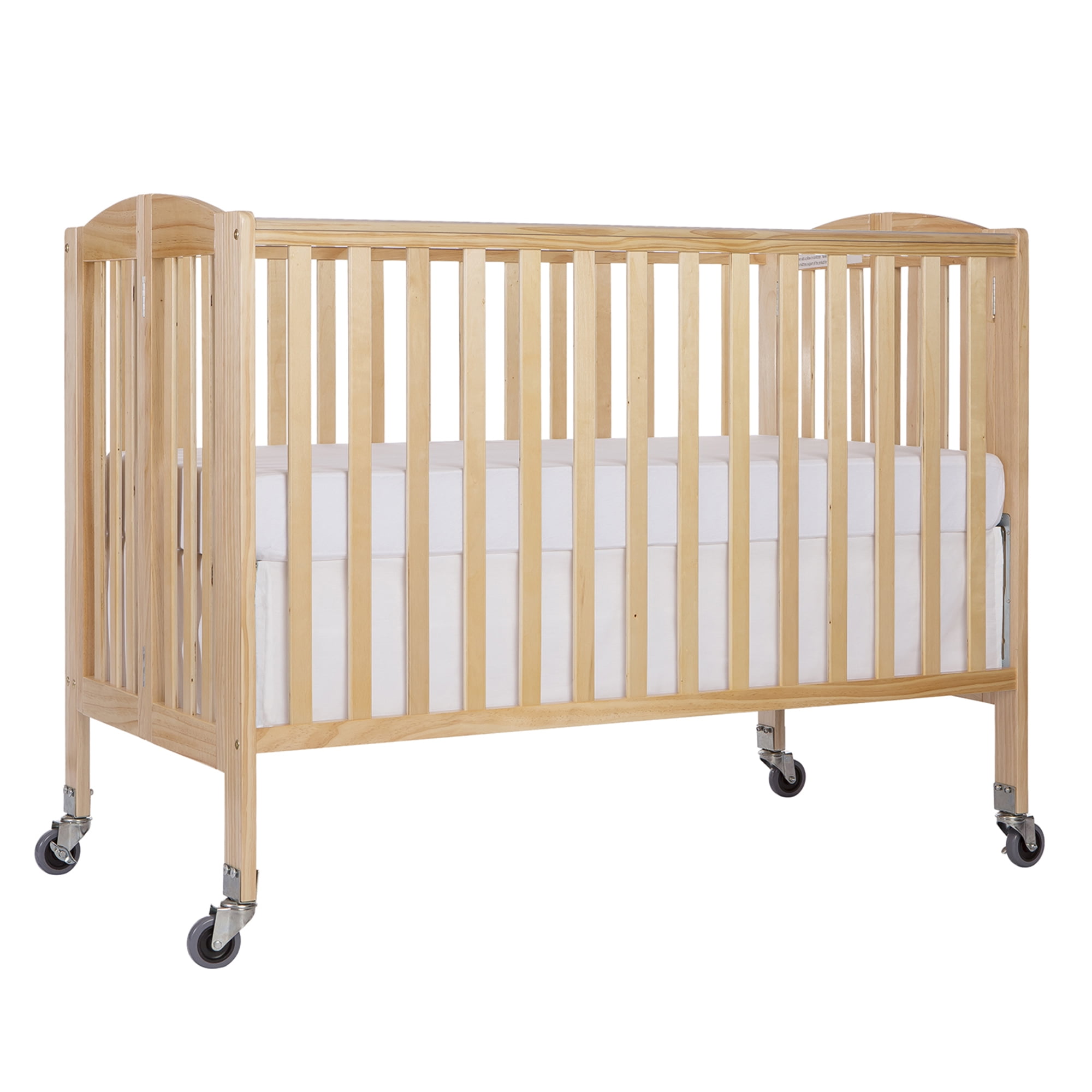 Dream On Me Folding Full Size Convenience Crib in Natural, Comes With ...