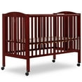 Dream On Me Full Size 2-in-1 Folding Stationary Side Crib, Locking ...