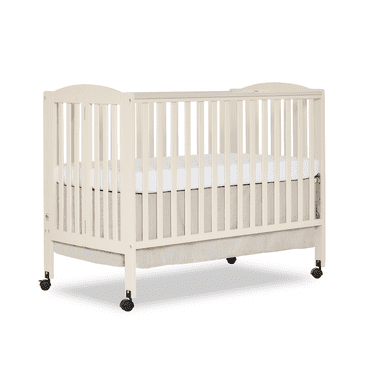 Dream On Me Jett Non-Full Size Folding Crib in White, Patented Folding ...