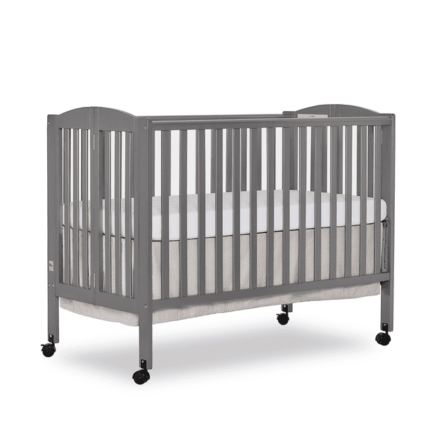 Dream On Me Full Size 2-in-1 Folding Stationary Side Crib, Locking ...