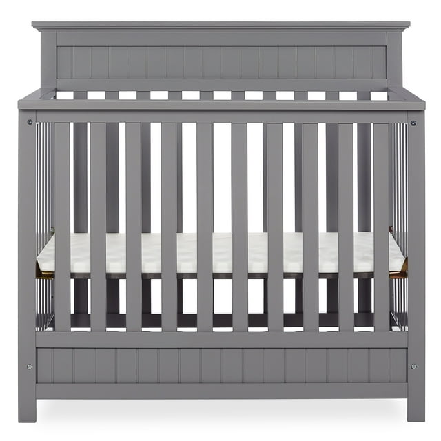 Dream On Me Harbor 4-in-1 Convertible Mini Crib in Steel Grey ...