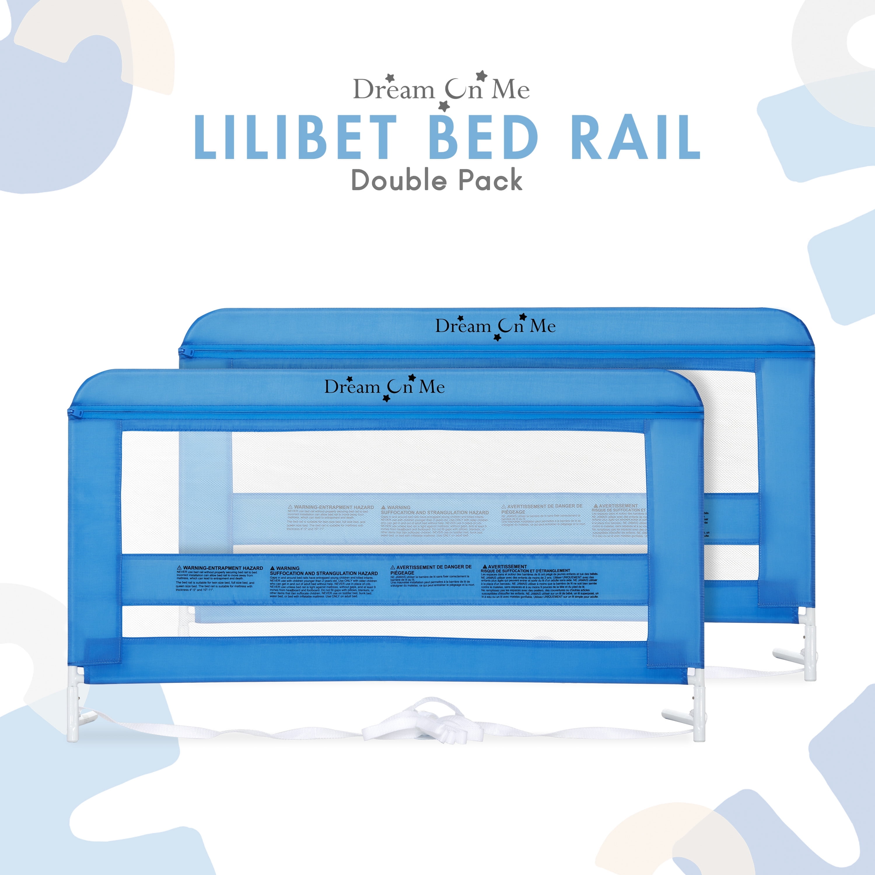 Dream On Me Lilibet Twin/Full/Queen Mesh Safety Bed rails , Set Double ...