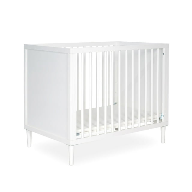 Dream On Me Lucas Mini Modern Crib with Rounded Spindles, White ...