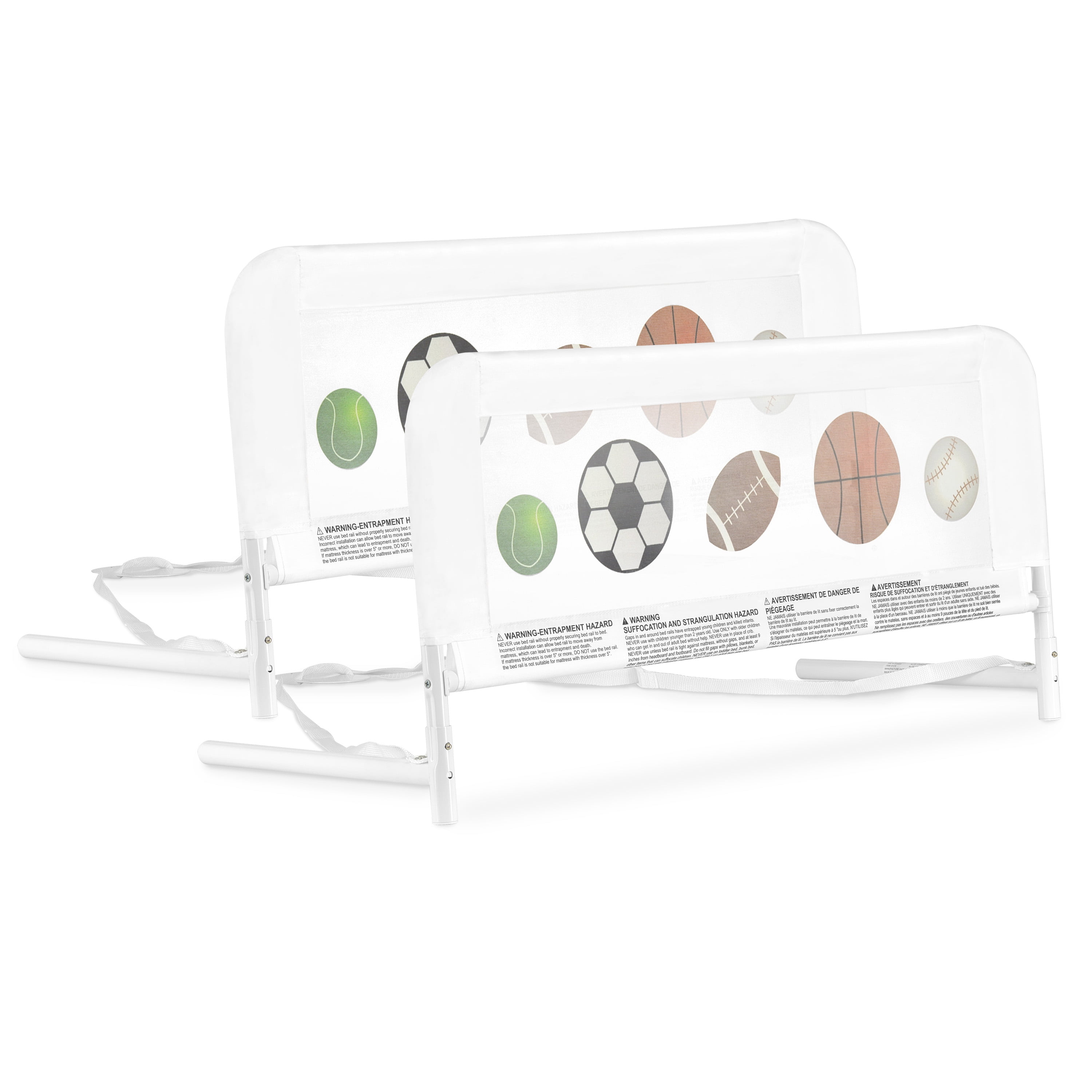 Dream On Me Mesh Security Bed Rails, Double Pack, Sports Print ...