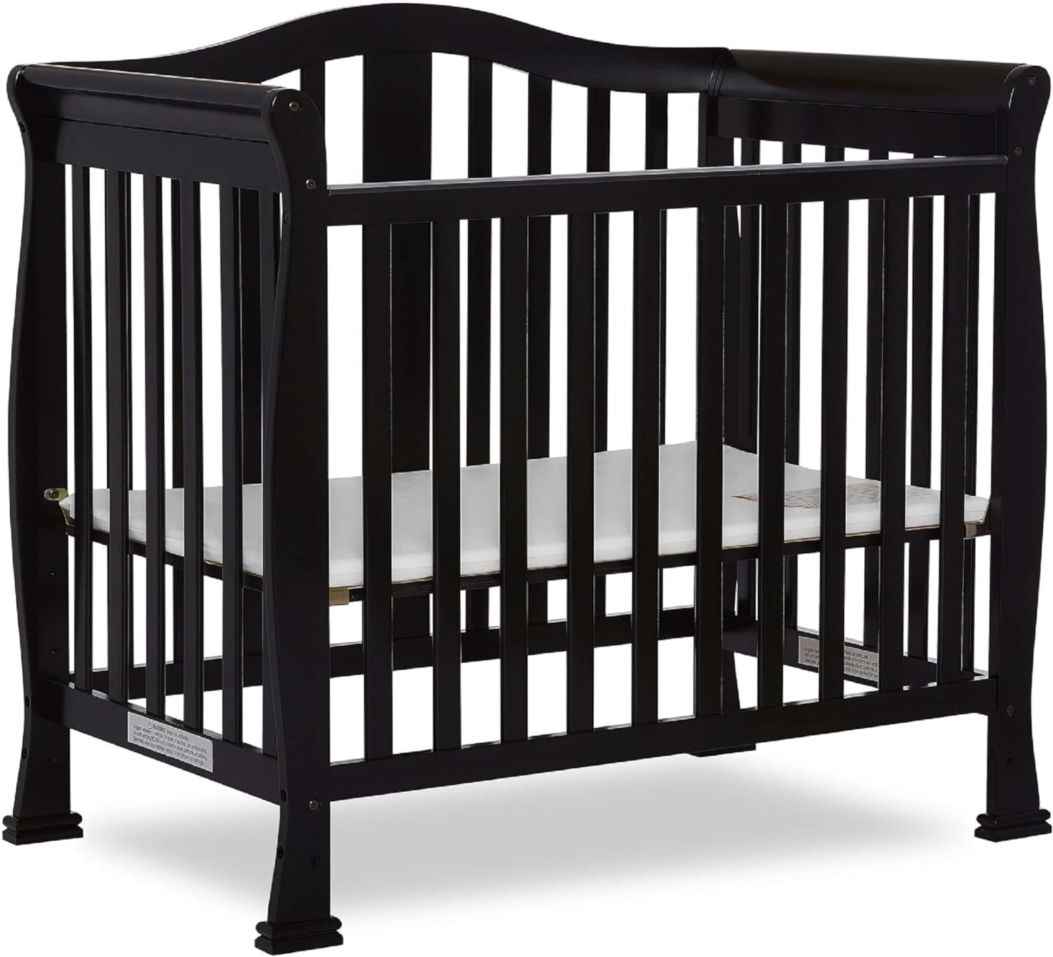 Dream On Me Naples 4-in-1 Convertible Mini Crib, Black - Walmart.com