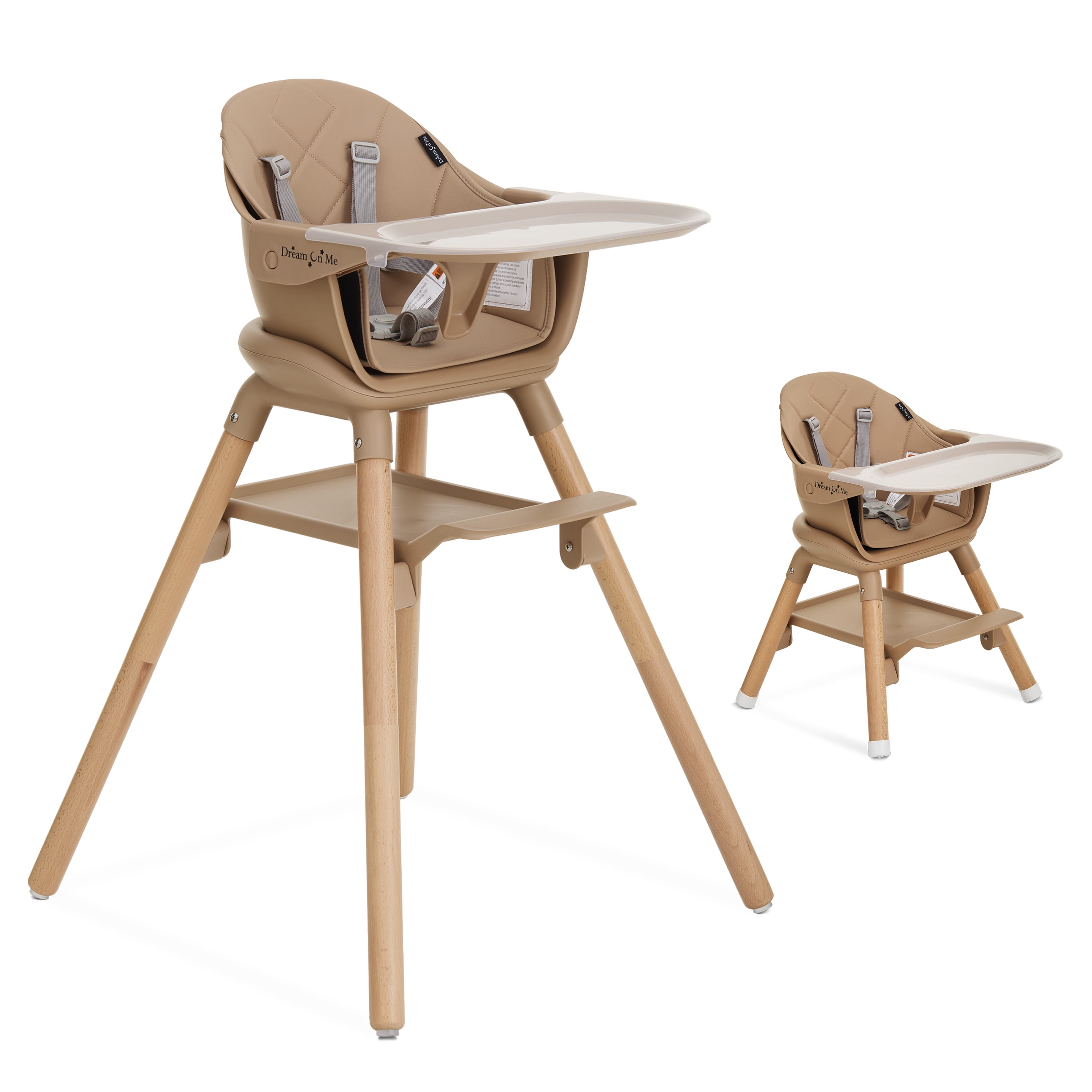 Dream On Me Nibble Nest 3-in-1 Highchair, Beige - Walmart.com