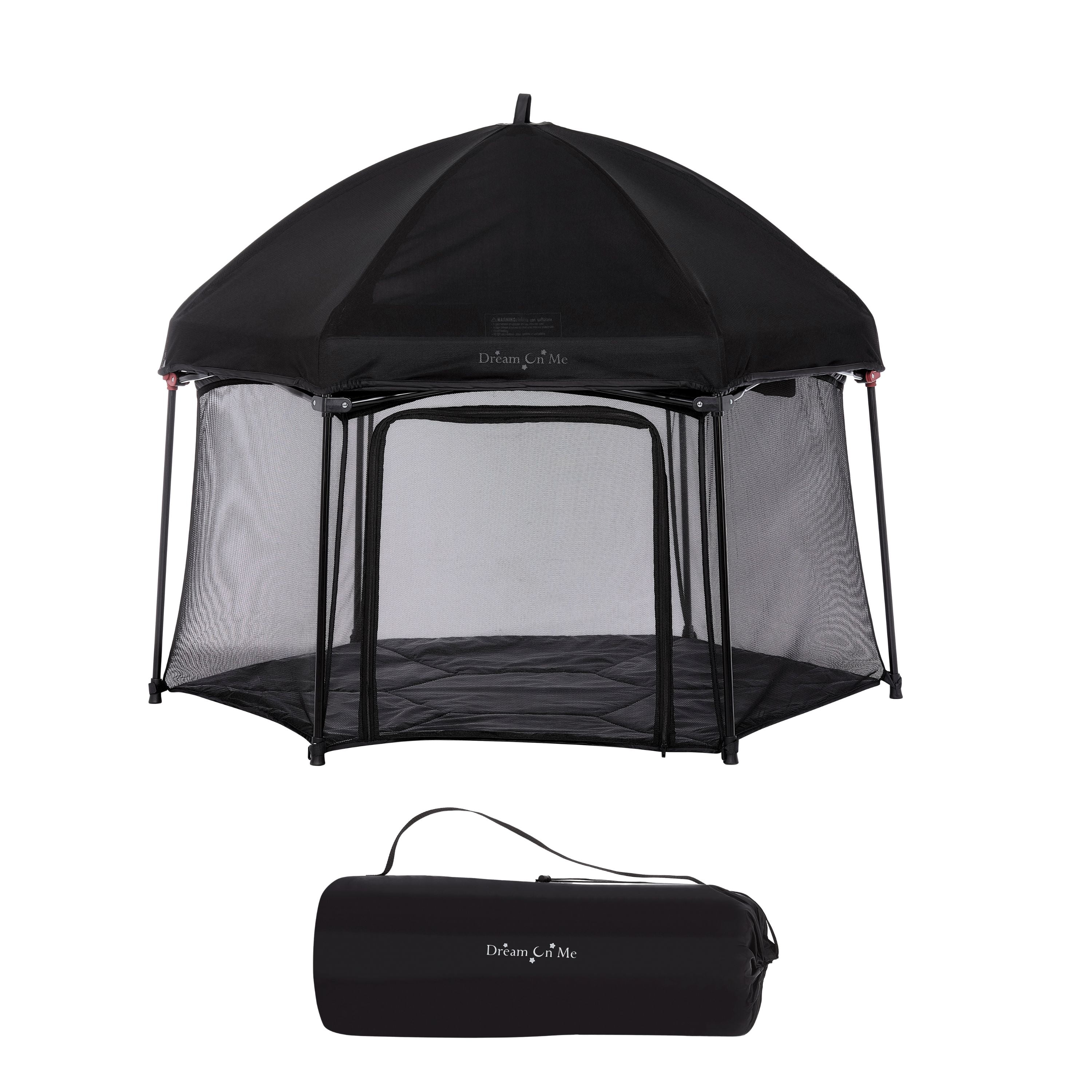 Dream On Me Onyx Baby Play Yard Set with Canopy, Black - Walmart.com