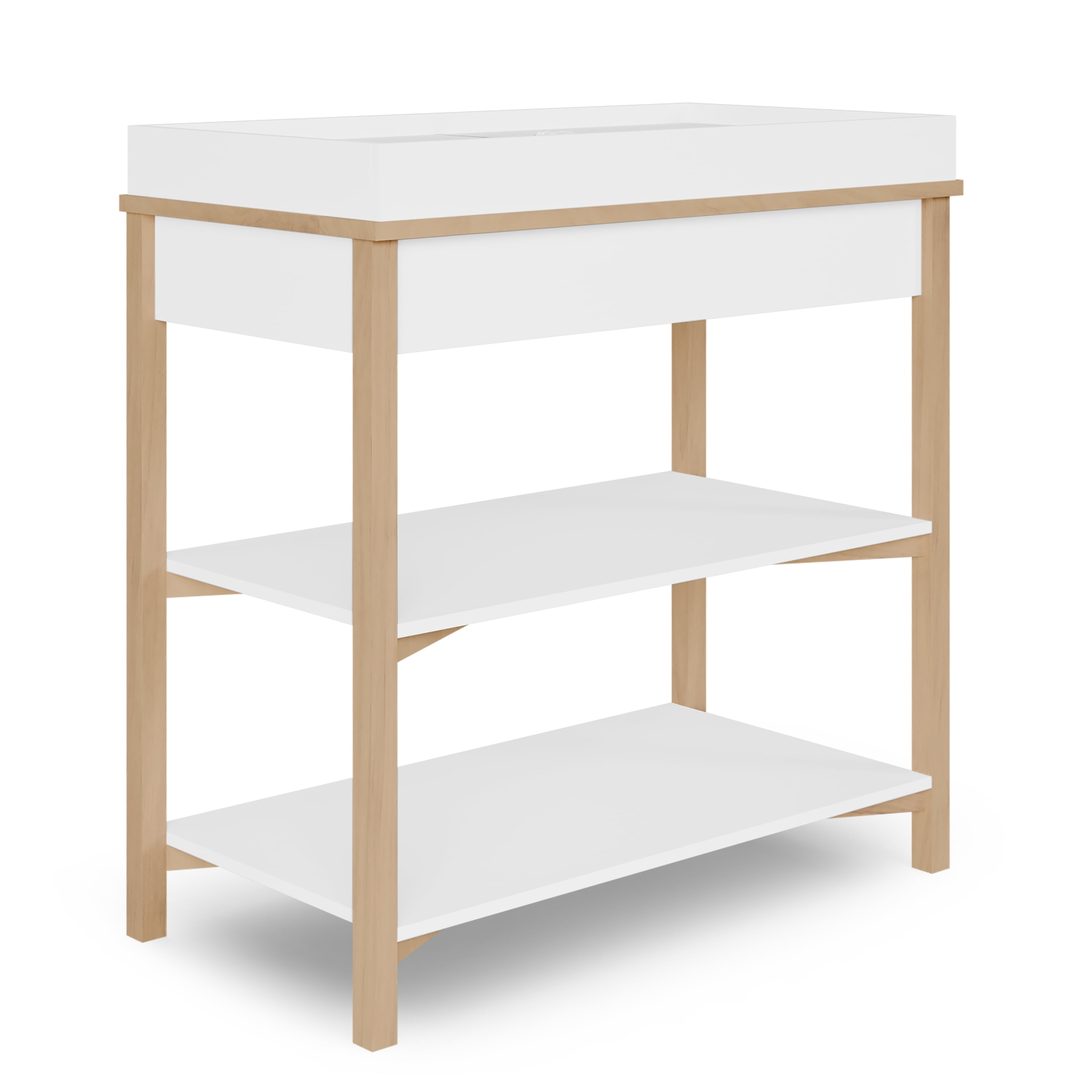 Dream On Me Owen Changing Table in Vintage White Oak, JPMA Certified ...