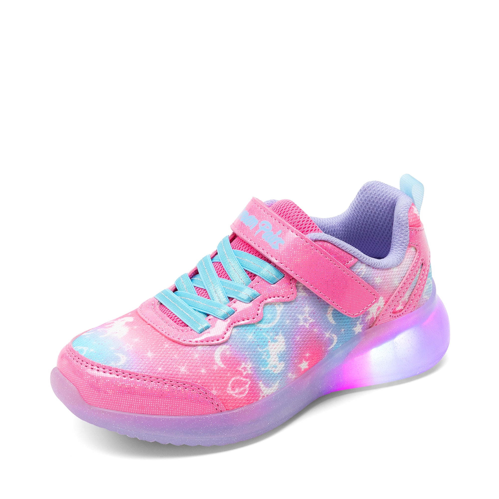 Dream Pairs Girls' Light-Up Sneakers with Velcro Strap, Colorful ...