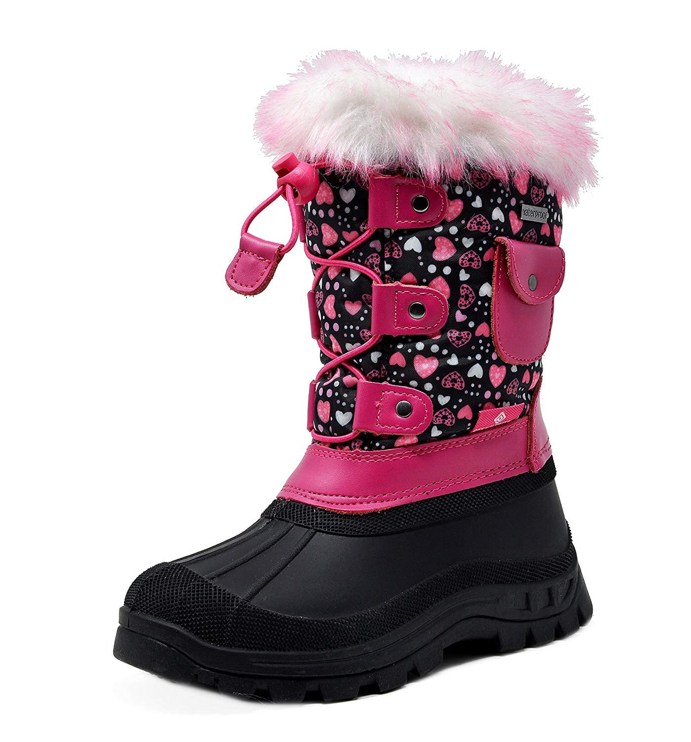 Dream Pairs Kids Boys Girls Warm Snow Boots Insulated Waterproof Winter ...