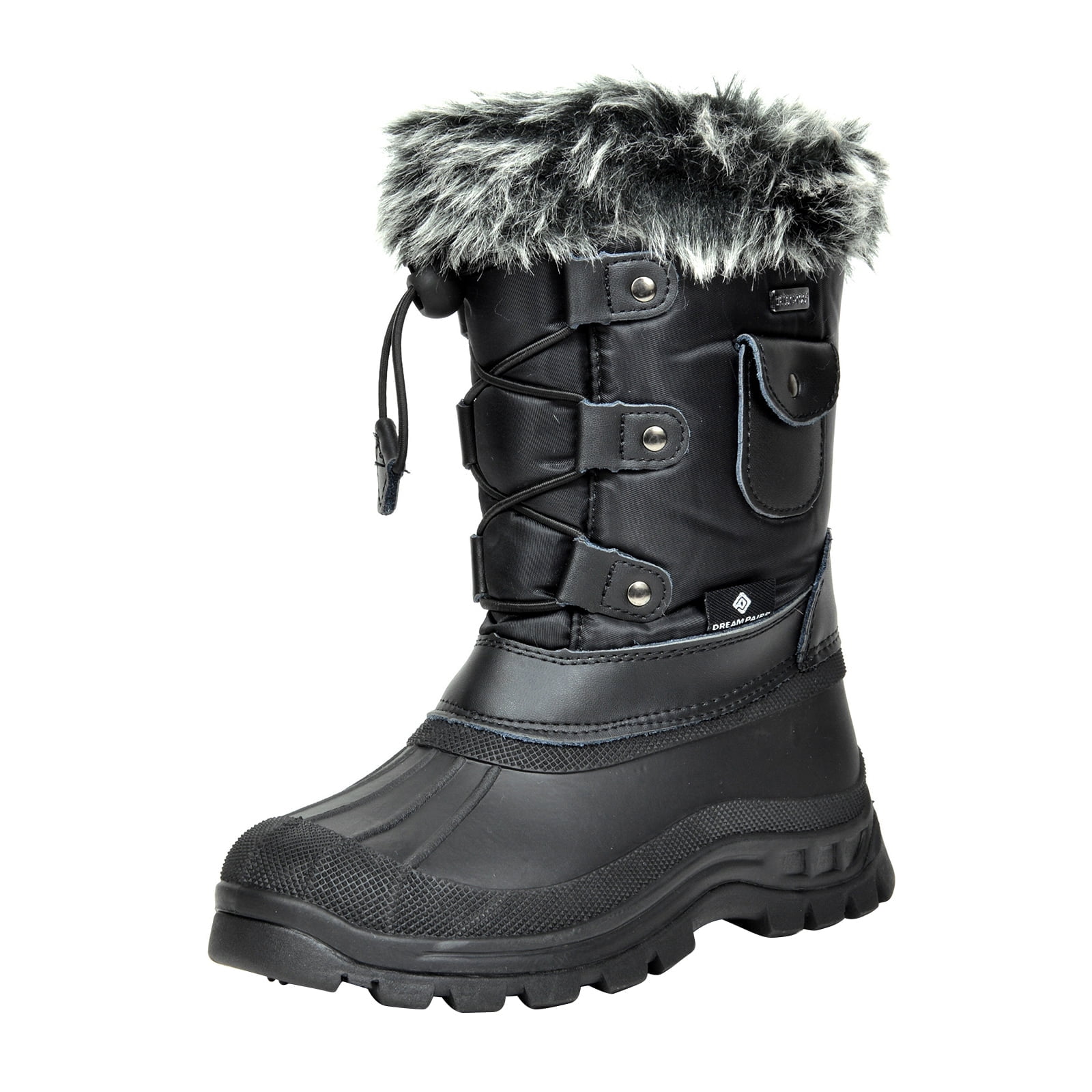 Dream Pairs Kids Boys Girls Waterproof Insulated Snow Boots, Black ...