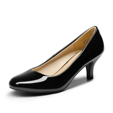 Dream Pairs Women Fashion Heel Pump Shoes Low Chunky Slip On Round Toe ...