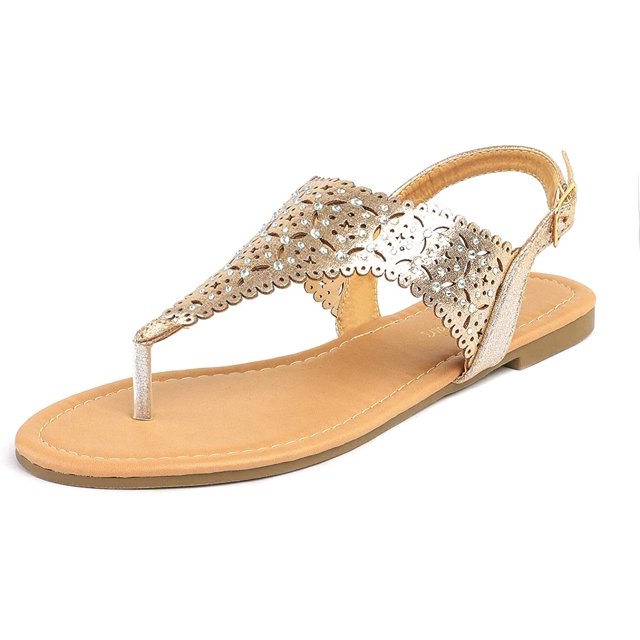 Dream Pairs Women Flat Sandals Strappy String Thong Ankle Strap Summer ...