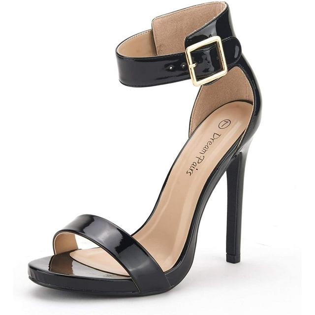 Dream Pairs Women's Ankle Strap Open Toe Stilettos High Heel Sandals ...