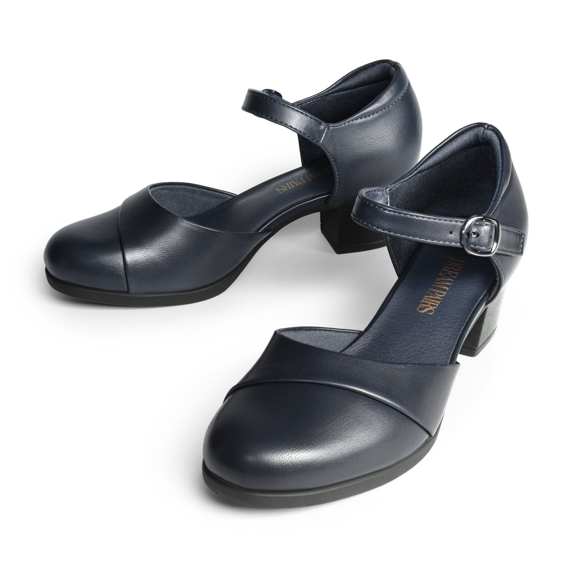 Dream Pairs Women's Dress Shoes Mary Janes Comfortable Low Block Heels ...