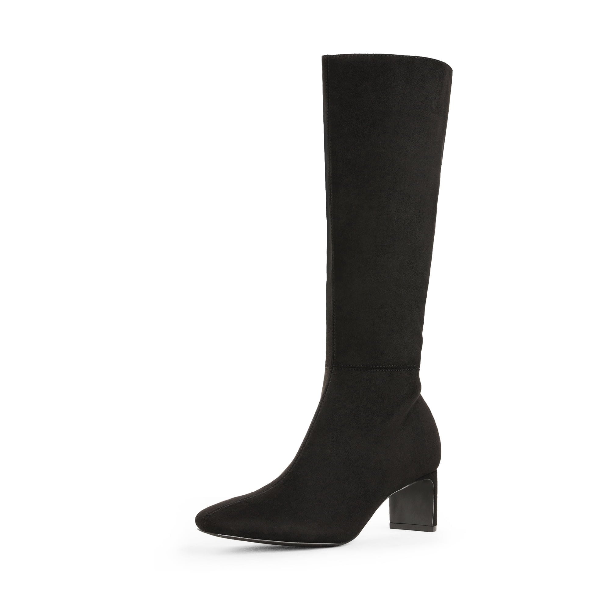 Dream Pairs Women's Knee High Suede Chunky Heel Side Zipper Fashion ...